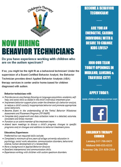 Now Hiring! | Children's Therapy Corner
